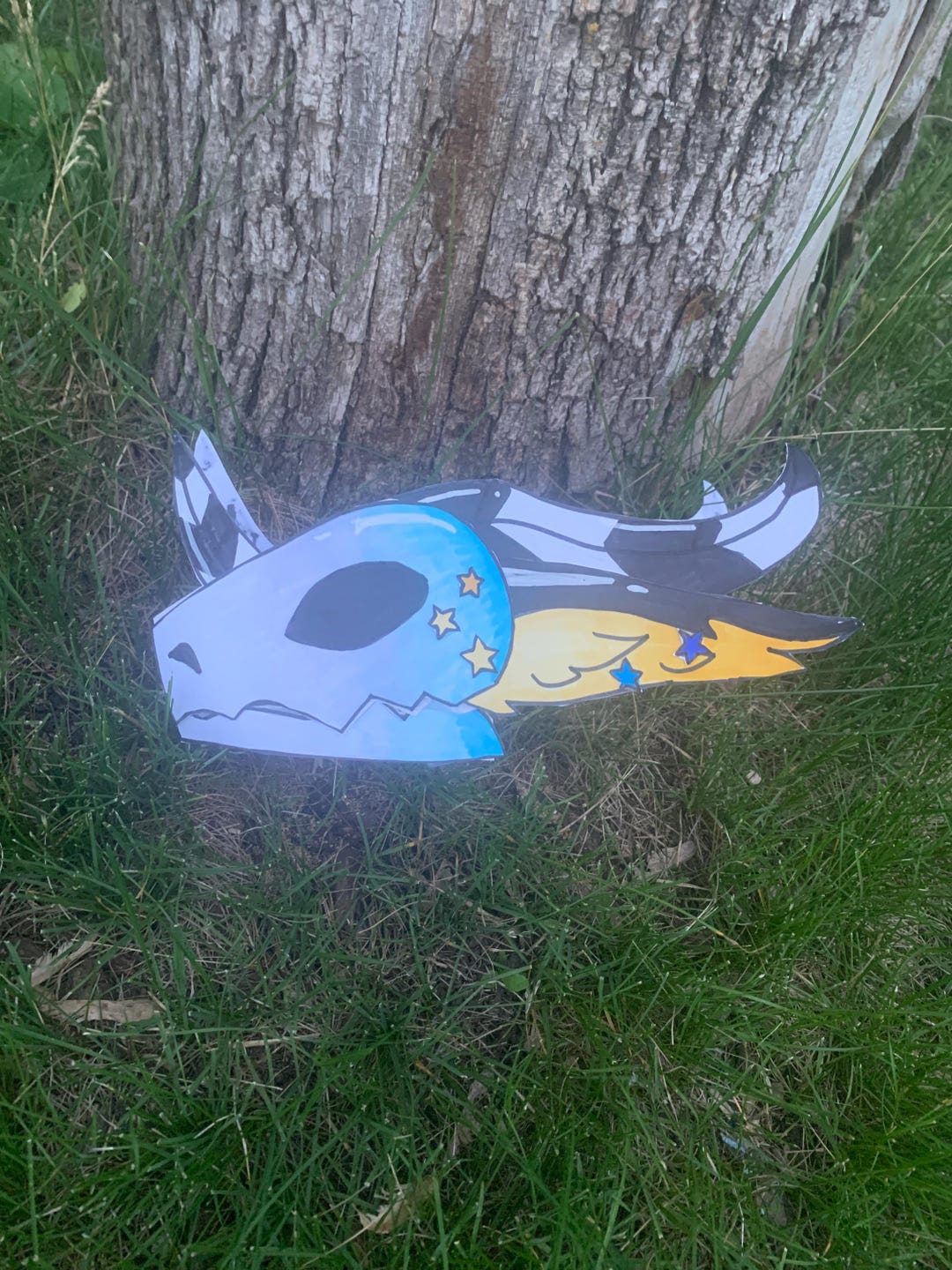 Blue Star Dragon Puppet Made From Cardstock. Coloured With Alcohol ...