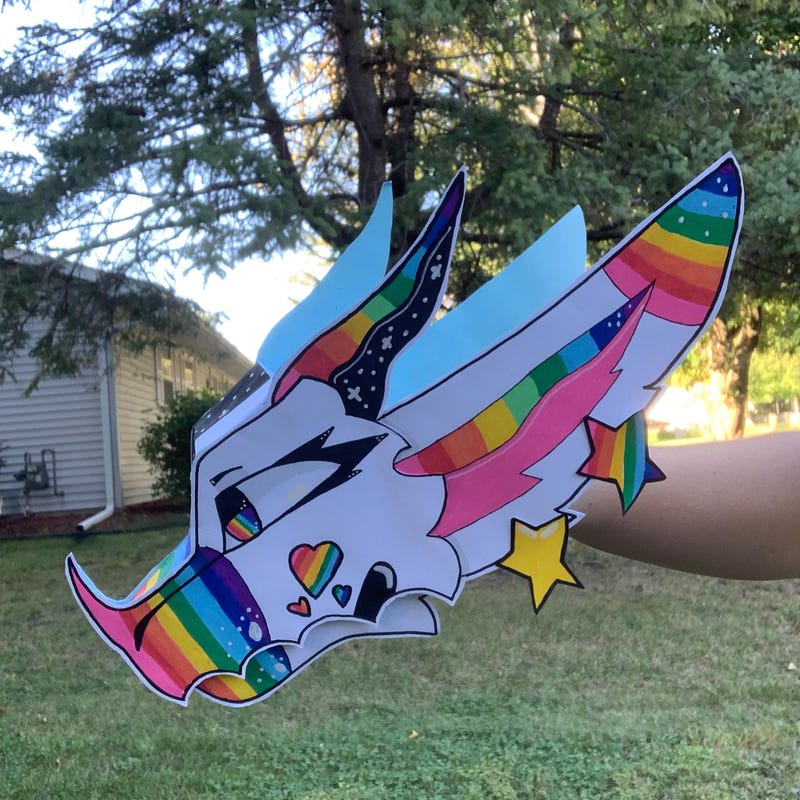 Paper Dragon Puppet Base - Etsy