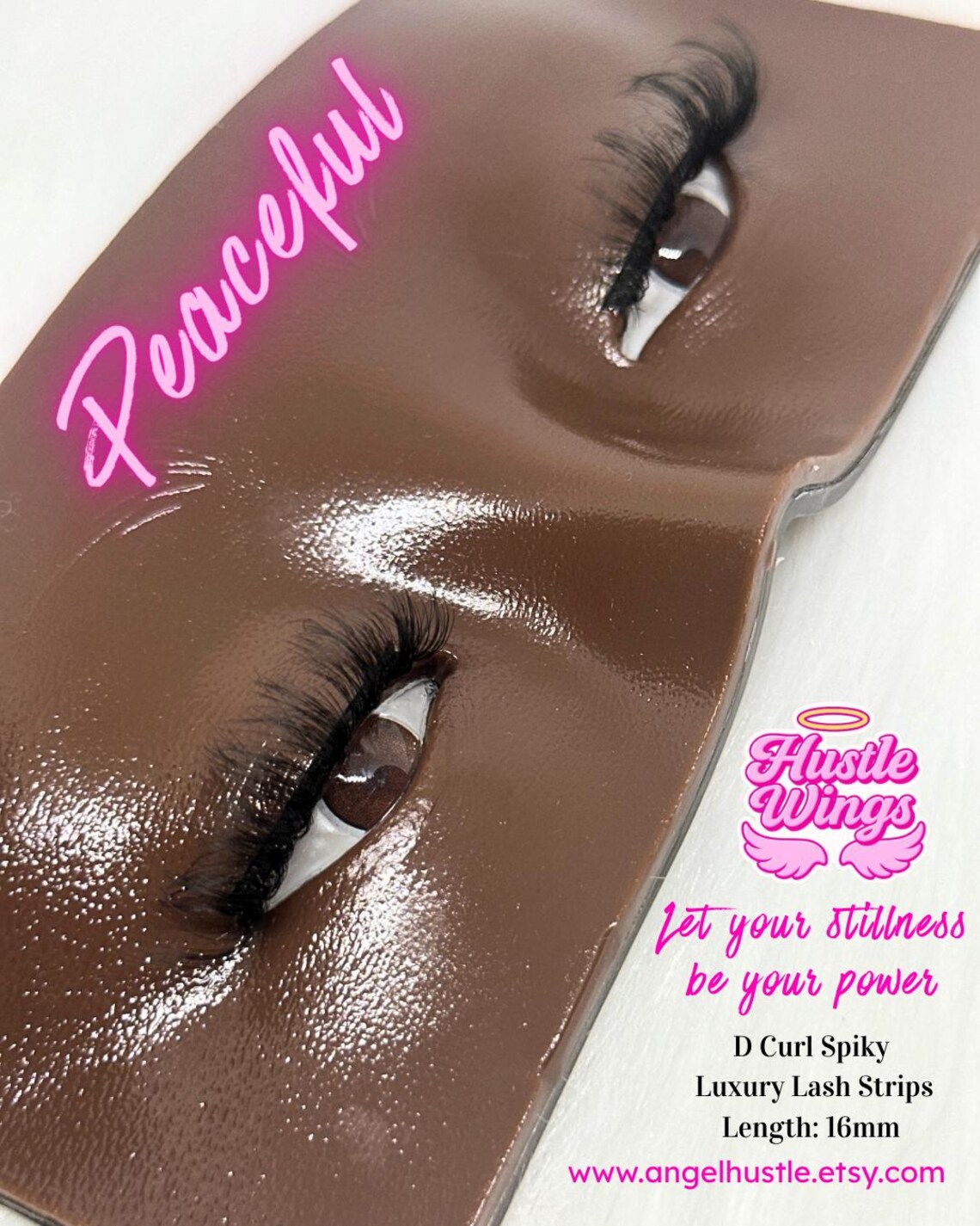 Peaceful - D Curl Spiky Luxury Strip Lashes, Faux Mink Natural ...
