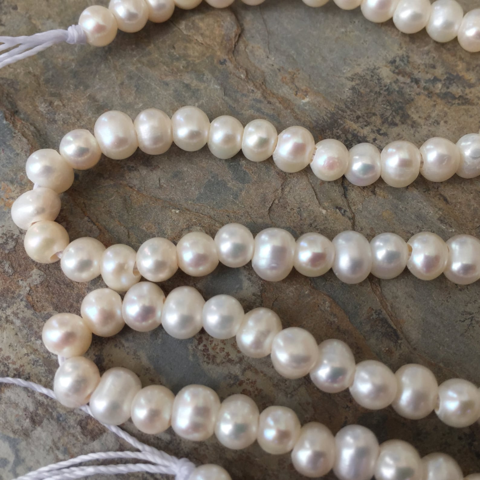 Large Hole White Pearls, 5mm, 15 Inch Strand - Etsy