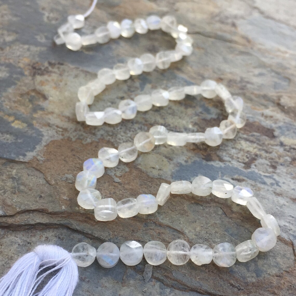 Rainbow Moonstone Coin Beads Faceted 5 X 3mm 13 Inch Strand - Etsy