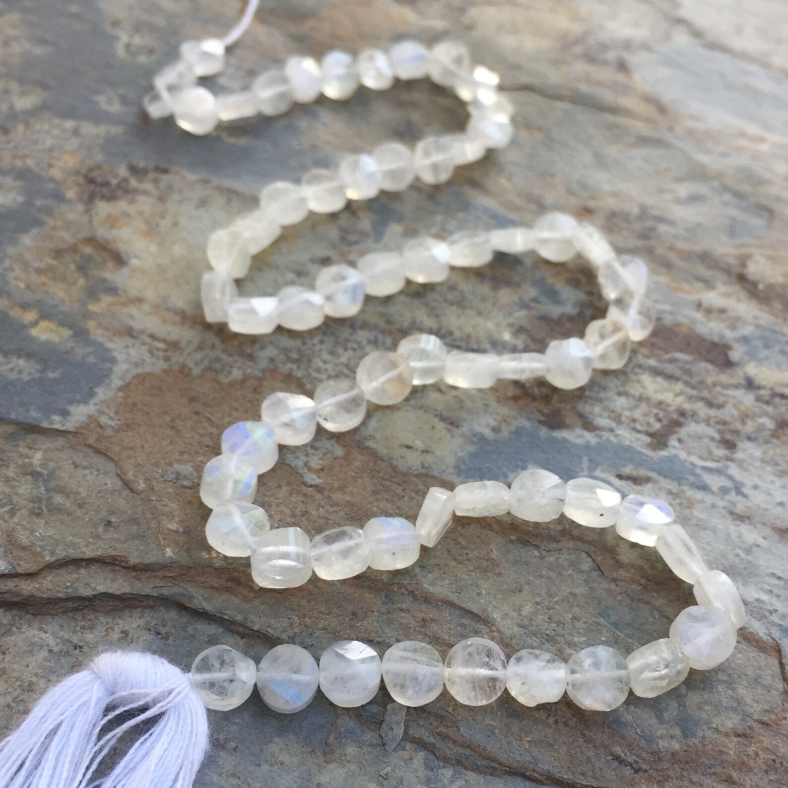 Rainbow Moonstone Coin Beads Faceted 5 X 3mm 13 Inch Strand - Etsy