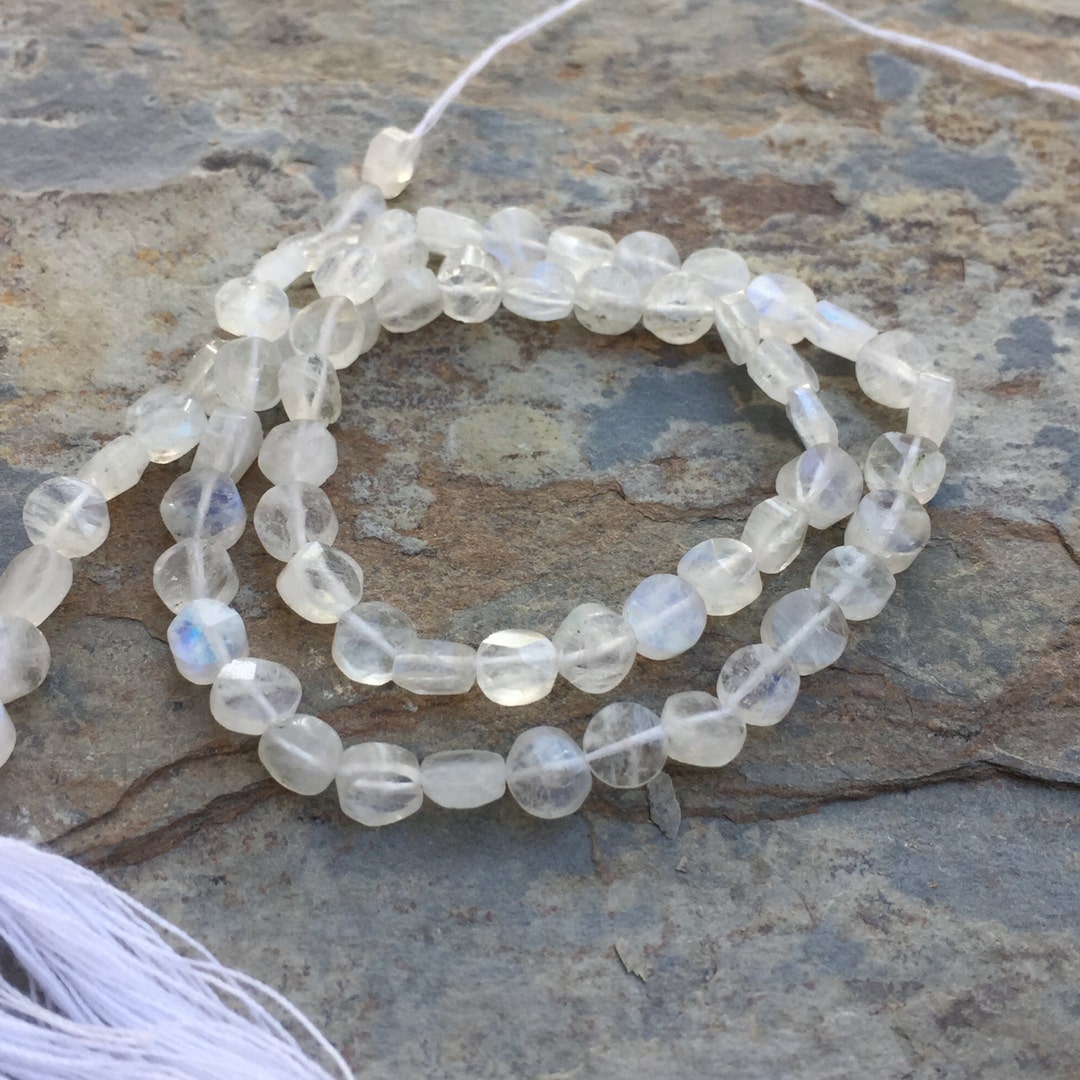 Rainbow Moonstone Coin Beads, Faceted, 5 X 3mm, 13 Inch Strand - Etsy