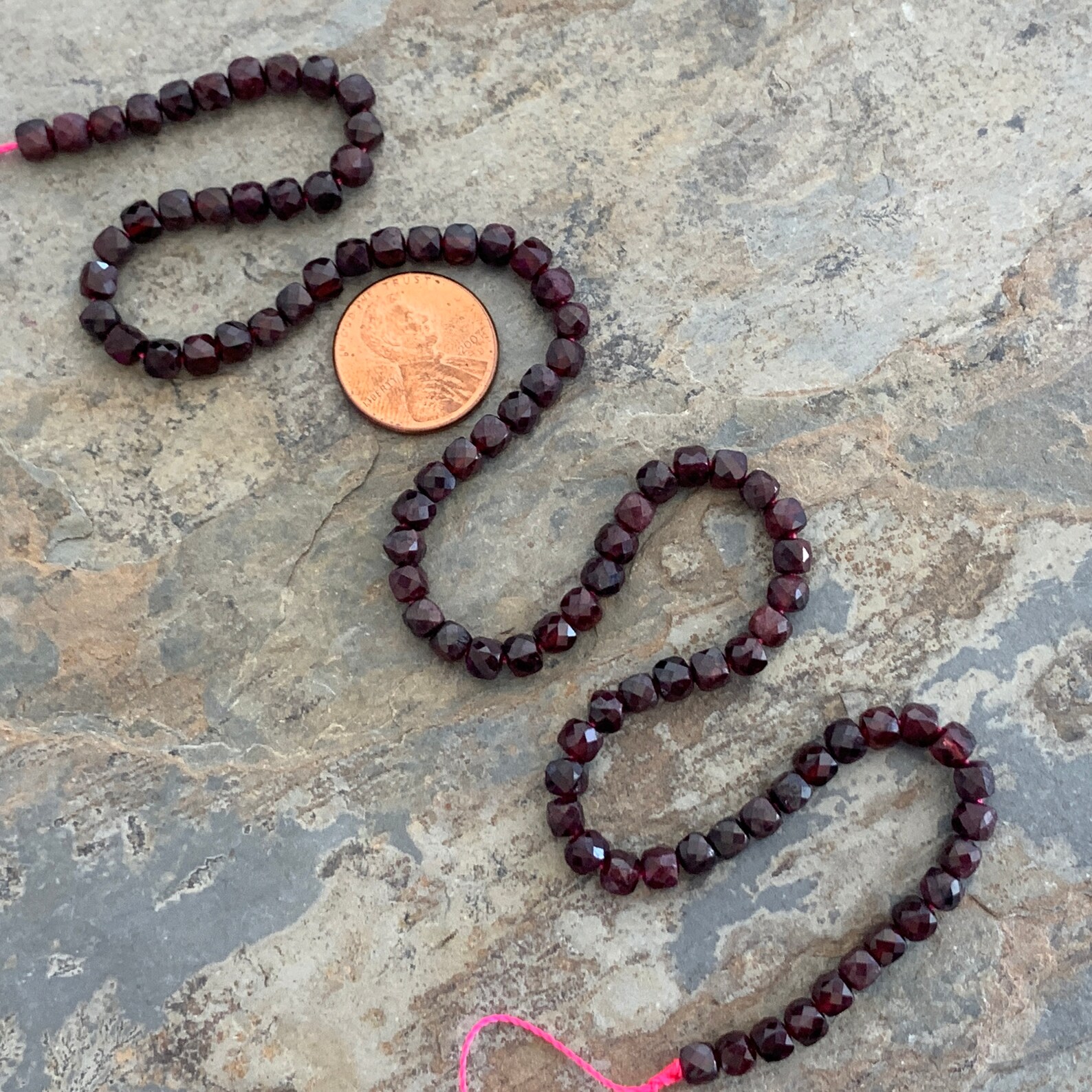 Garnet Cube Beads, 4mm, 15.5 Inch Strand - Etsy