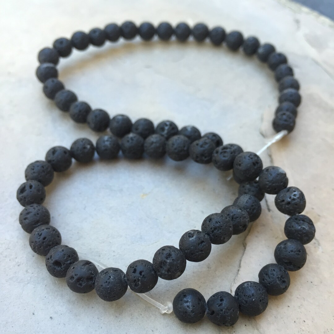 Lava Beads, Round, 6mm, 15 Inch - Etsy
