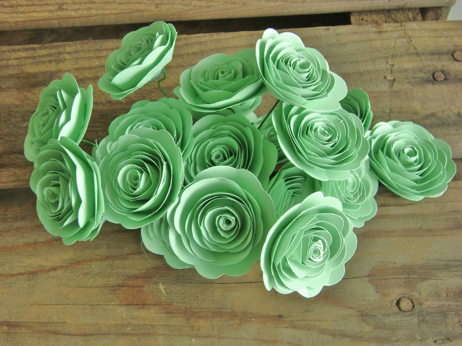Bulk Listing for 100 Mint Green or Any Color Spiral Rose - Etsy