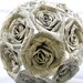 Vintage Very White Dictionary Book Page Paper Roses Wedding Bouquet ...