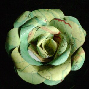 Vintage Atlas Map Recycled Paper Rose Travel Destination Journey ...