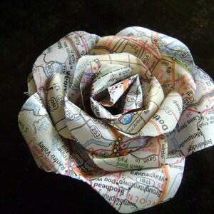 Vintage Atlas Map Recycled Paper Rose Travel Destination Journey ...
