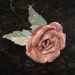 Vintage Monopoly Money Pink Rose Paper Flower With Green Leaves ...
