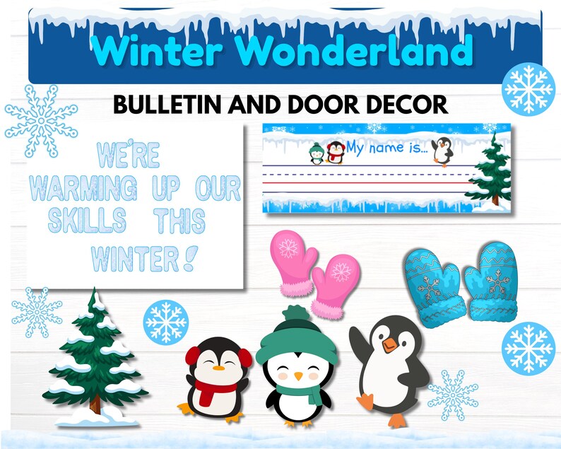 Winter Wonderland Classroom Door Decor - Etsy