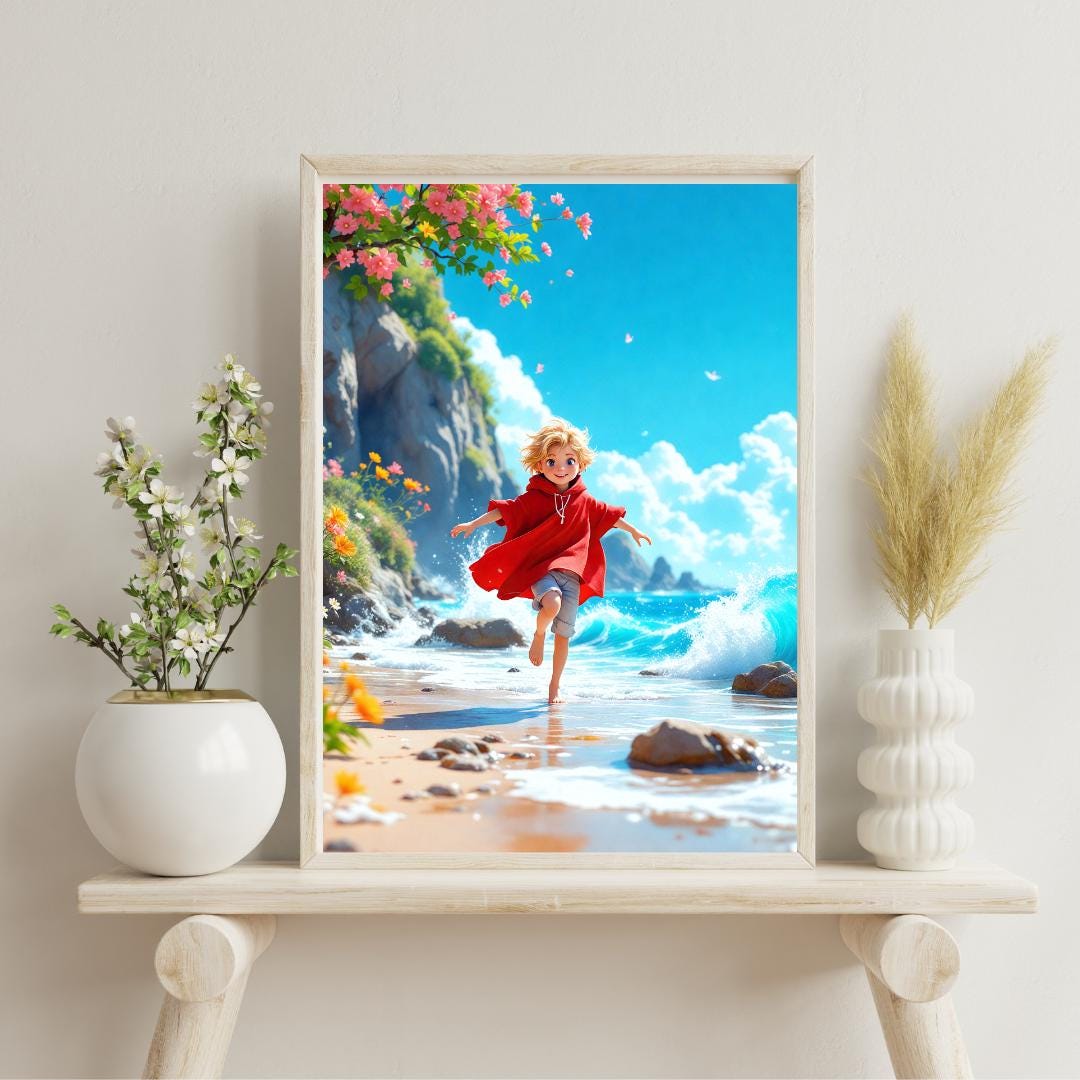 Anime Wall Art, Studio Ghibli Ponyo Inspired Print, Studio Ghibli Decor ...