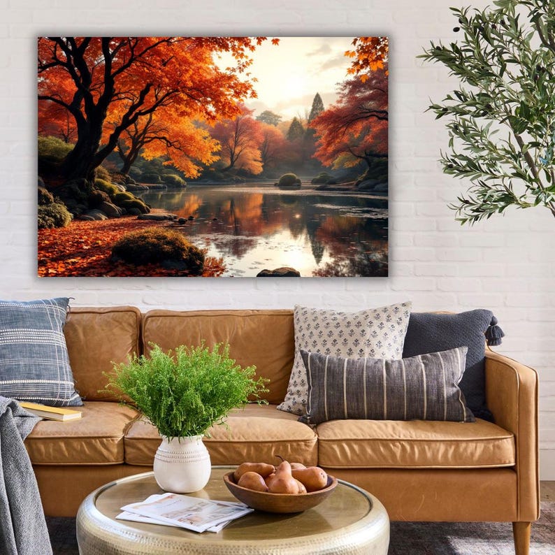 Autumn Prints, Fall Wall Art, Autumn Poster, Halloween Wall Art, Trees ...