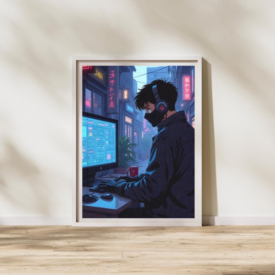 Gamer Vaporwave Lofi Gaming Canvas Wall Art: Boys Bedroom Decor - Etsy