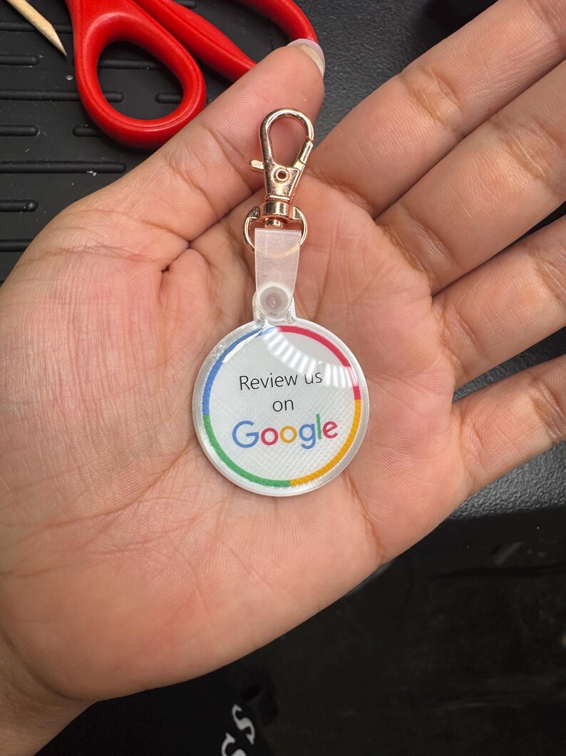 Google Reviews NFC Keychain- Finished by Handmade DIY Projects - Etsy