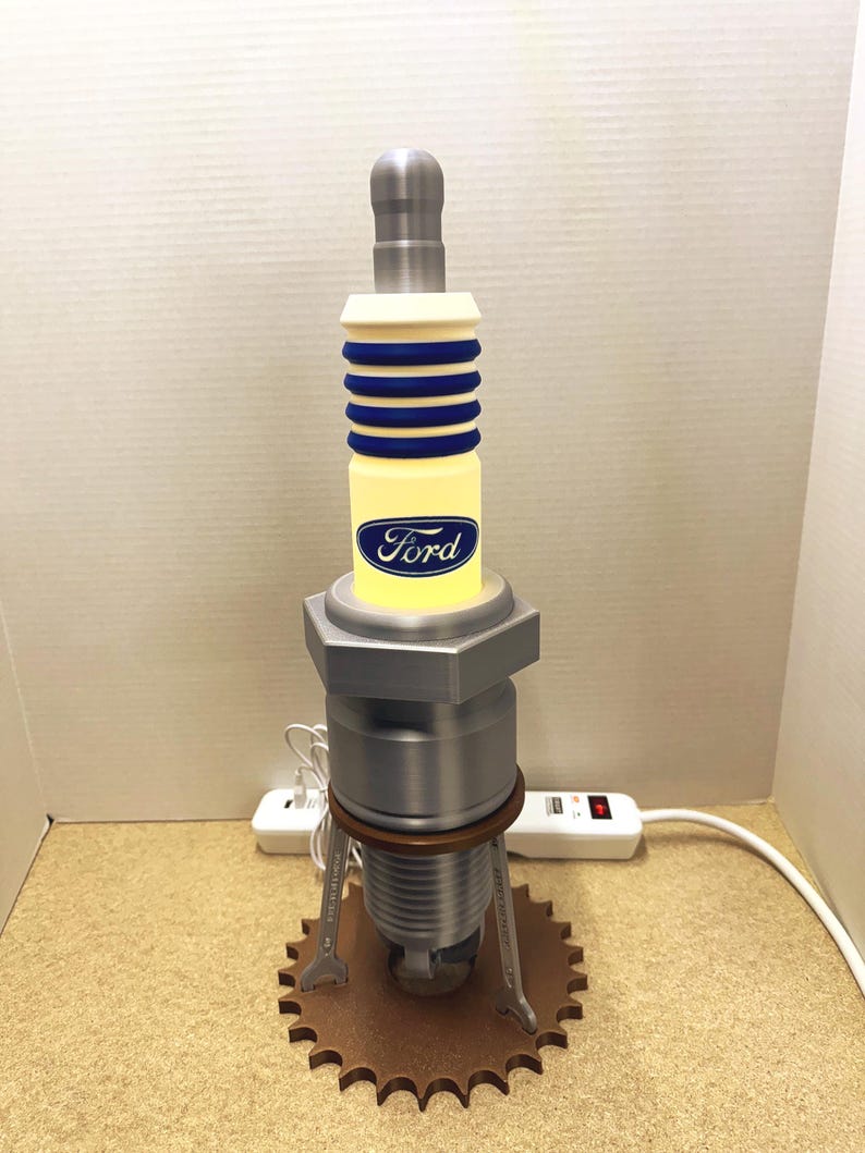 Spark Plug Themed LED Lamp - Etsy