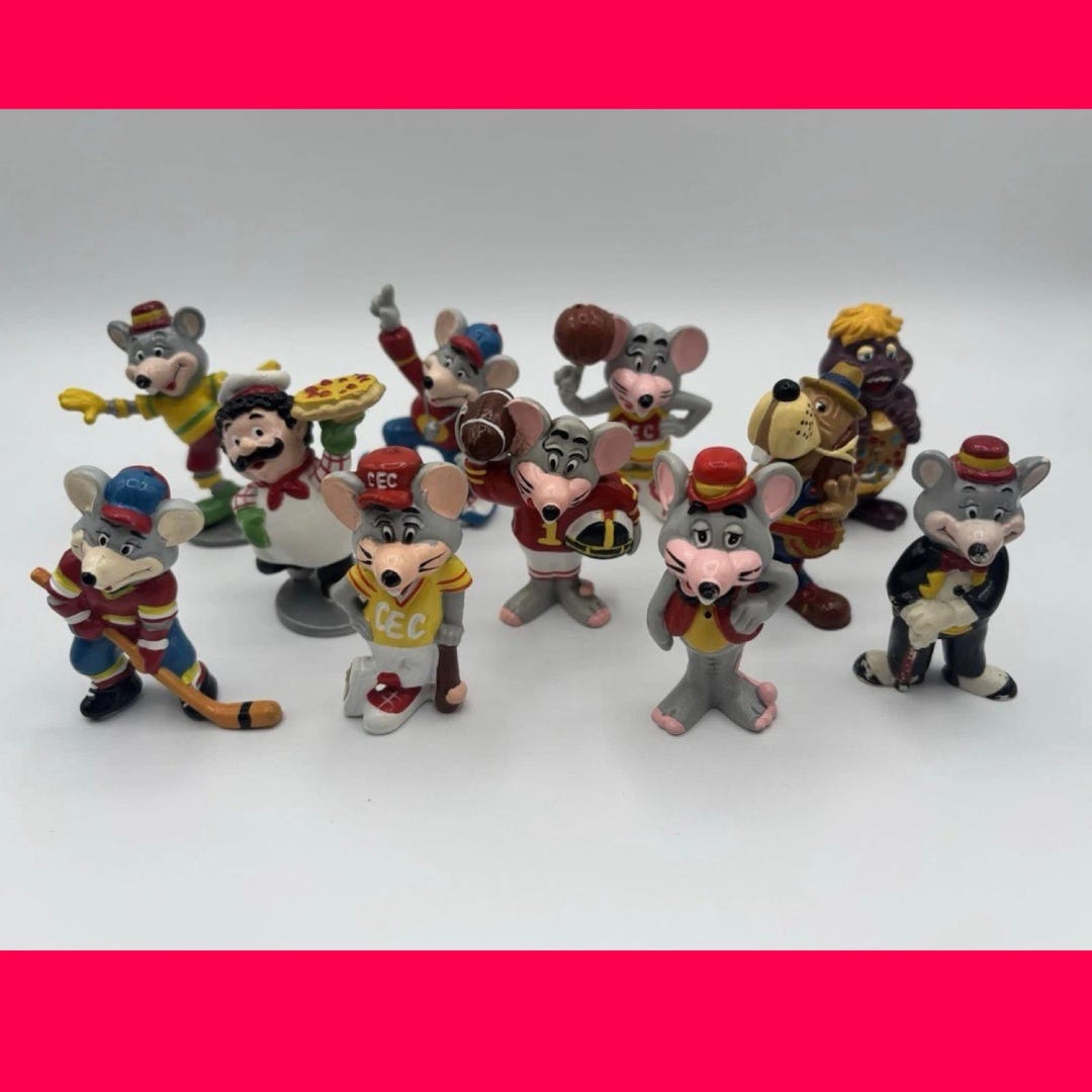 Vintage Chuck E Cheese Figures Lot of 11 PVC Showbiz Pizza Bendable - Etsy