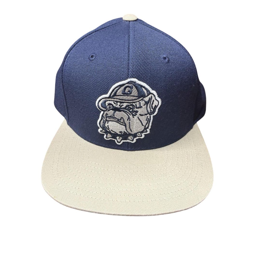 Georgetown Bulldog Hoyas Vintage Starter the Natural Snapback Hat Navy ...