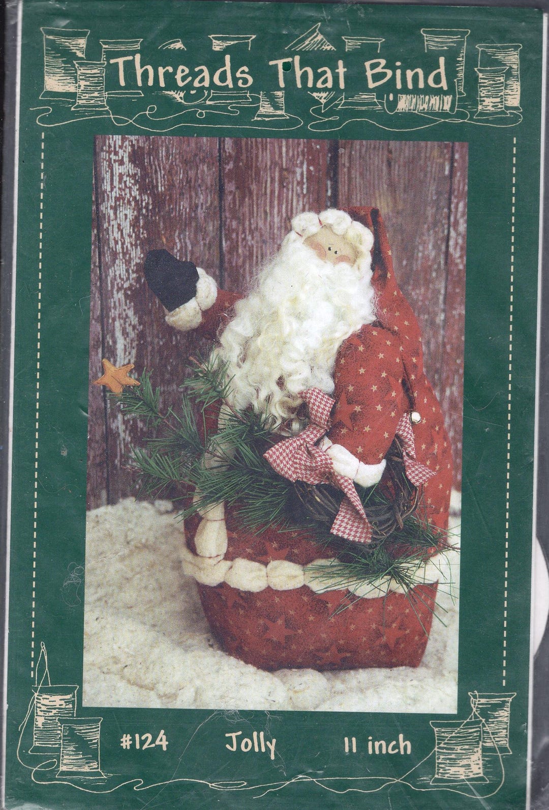 Threads That Bind Sewing Pattern #124 Jolly Santa Christmas - Etsy