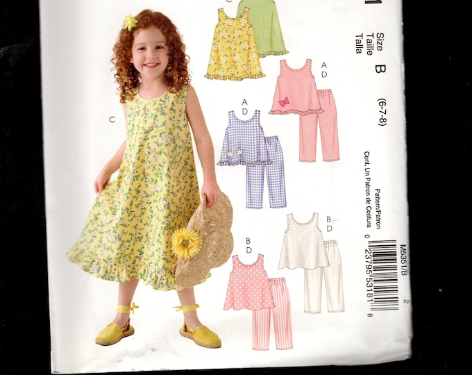Easy Stitch 'n Save Sewing Pattern Girls Dress, Top, Pants - Etsy