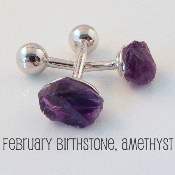 Amethyst Cufflinks - Etsy