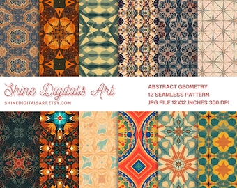 Atomic Digital Paper | 1950s Atomic Pattern | Mid Century Atomic ...