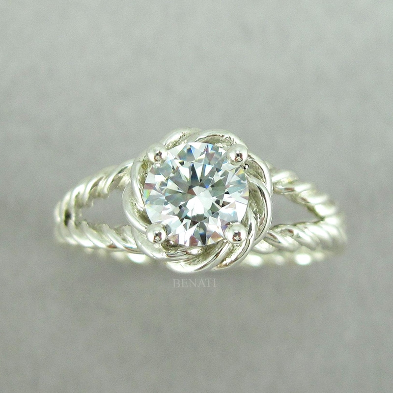 Rope Diamond Ring - Etsy