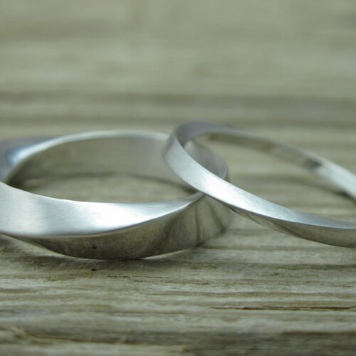 Wedding Band Set Mobius Rings Set Mobius Wedding Ring Set - Etsy Israel