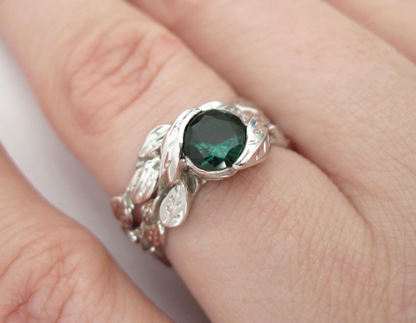 Wedding Set Leaf Ring Set Leaf Ring Wedding Set Leaf - Etsy