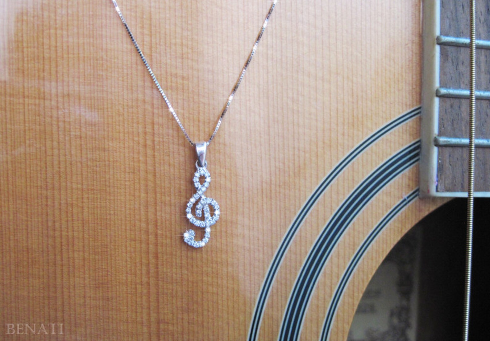 G clef Diamond Pendant Treble Clef Diamond Pendant Diamond | Etsy