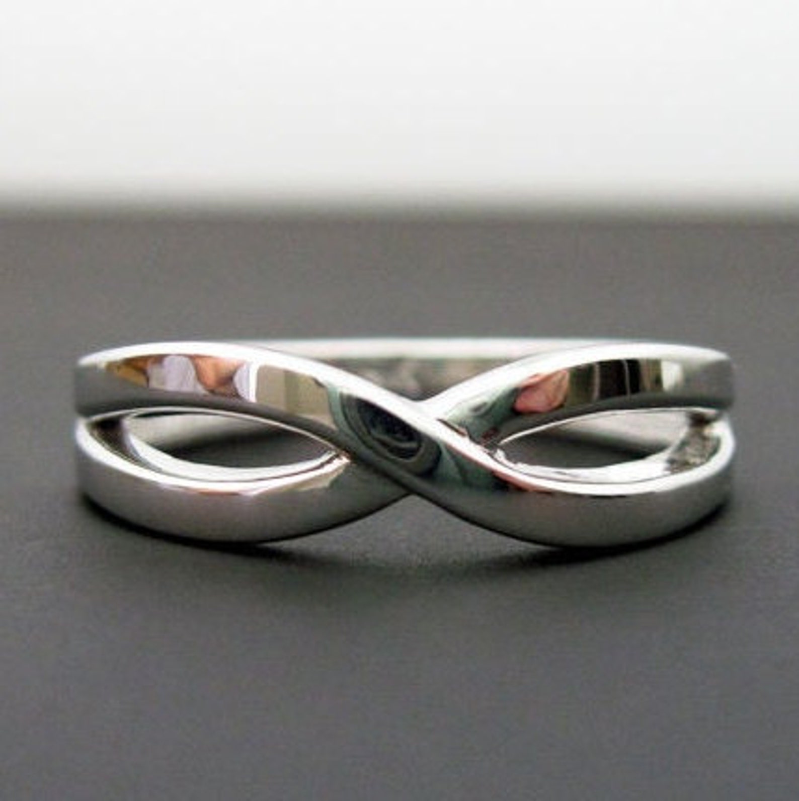 White Gold Infinity Ring Infinity Wedding Ring Infinity Knot - Etsy