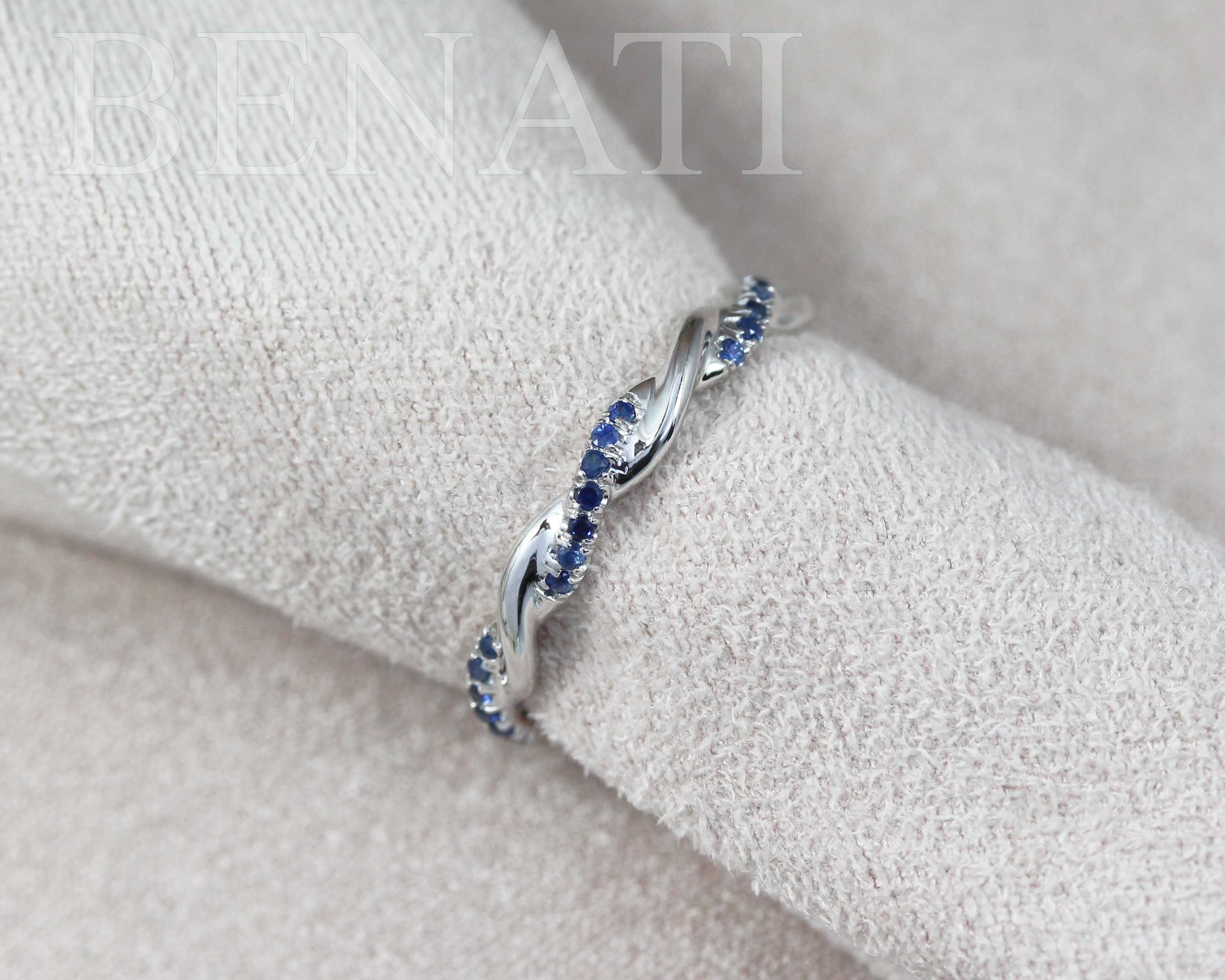 Sapphire Wedding Band Sapphire Infinity Knot Ring Infinity - Etsy Israel