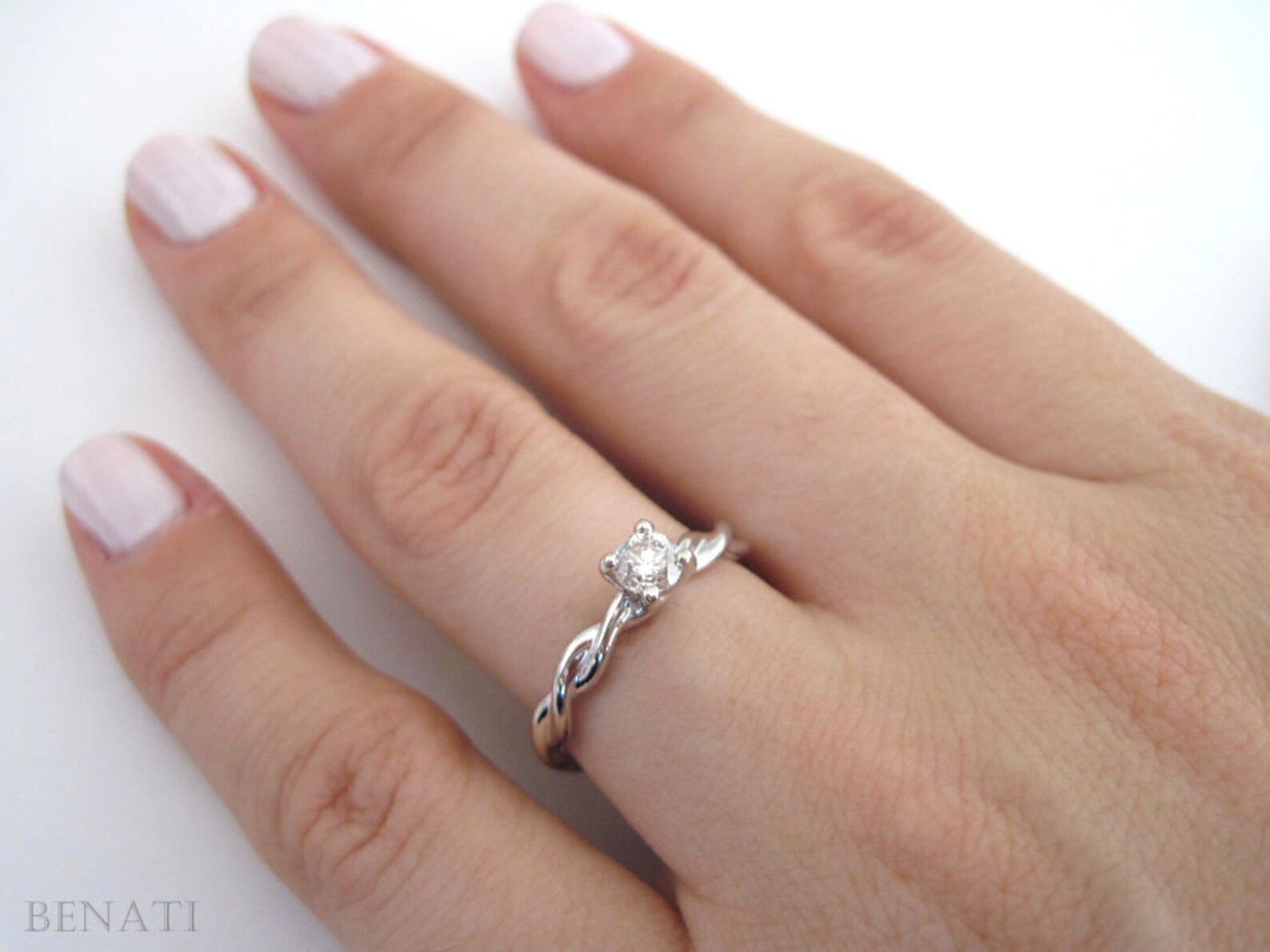 Diamond Knot Engagement Ring Diamond Infinity Ring Infinity - Etsy