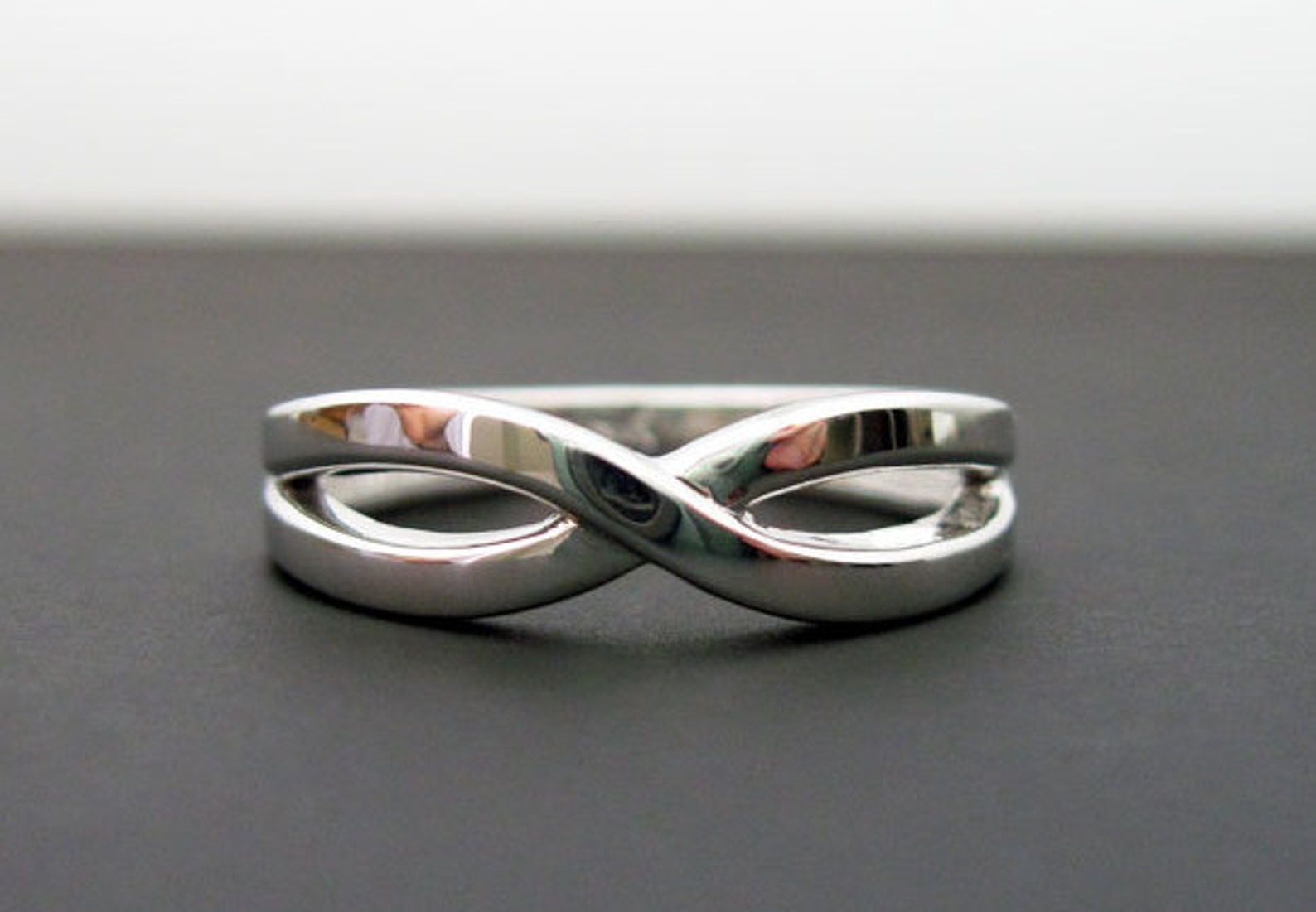 White Gold Infinity Ring Infinity Wedding Ring Infinity Knot | Etsy