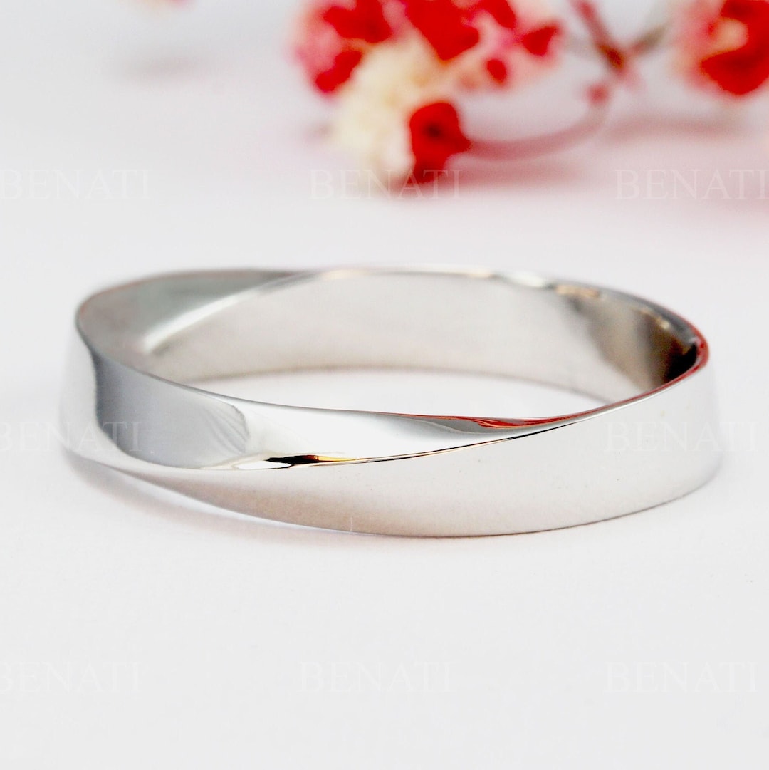 Mobius Wedding Band, Mobius Band, Mobius Ring, 4mm Wide Mobius Band, Modern Mobius Strip Ring ...