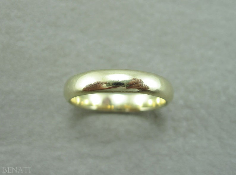 Gold Wedding Band Simple Wedding Ring Classic Wedding Ring - Etsy