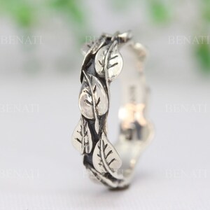Silver Leaf Ring, Silver Leaves Ring, Leaves Friendship Ring, Natural ...