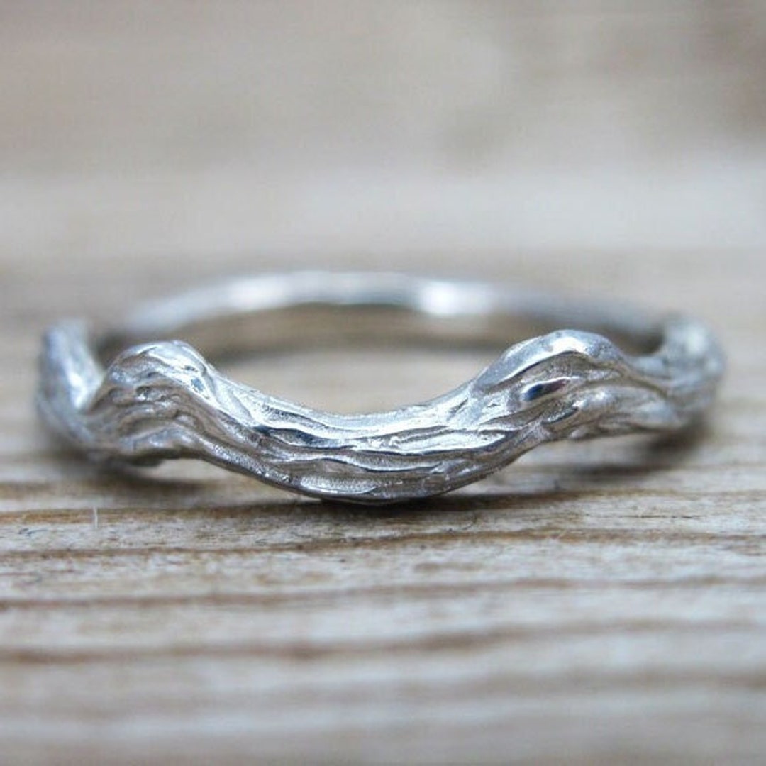 Twig Wedding Ring, Wood Wedding Band, Wood Wedding Ring, Gold Twig Ring ...