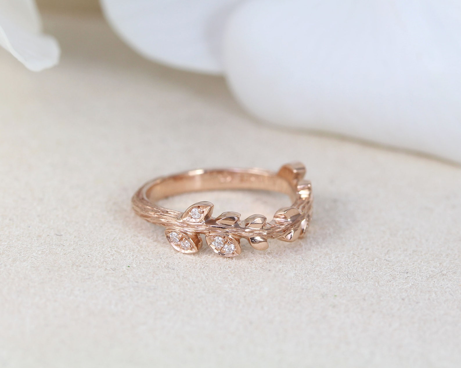 Leaf Wedding Ring Leaf Wedding Band Gold Leaf Wedding Ring | Etsy