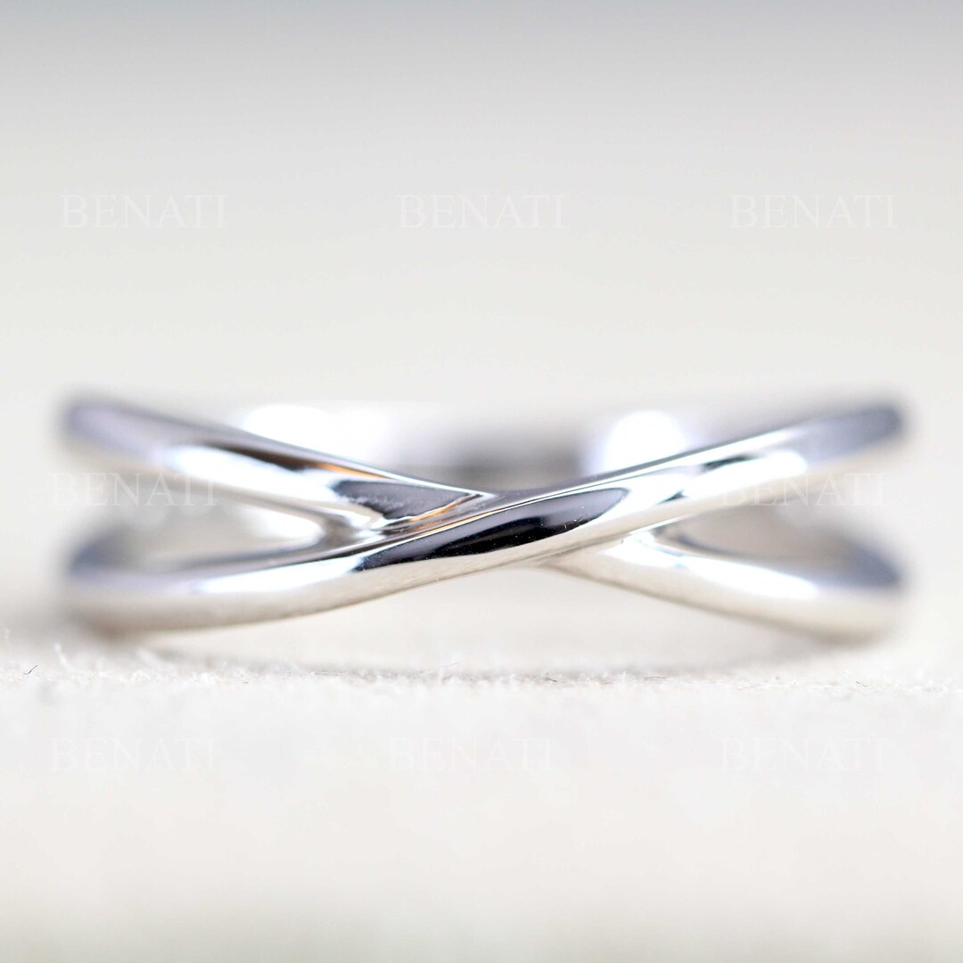 White Gold Infinity Promise Ring, Infinity Wedding Ring, Infinity Knot ...
