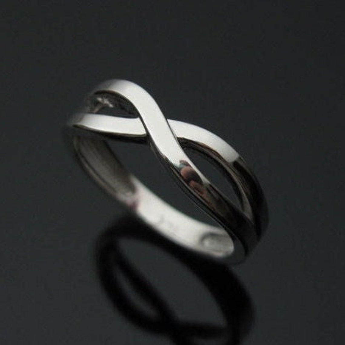 White Gold Infinity Ring Infinity Wedding Ring Infinity Knot - Etsy