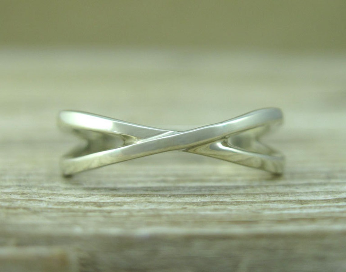 White gold infinity Promise ring Infinity wedding ring | Etsy
