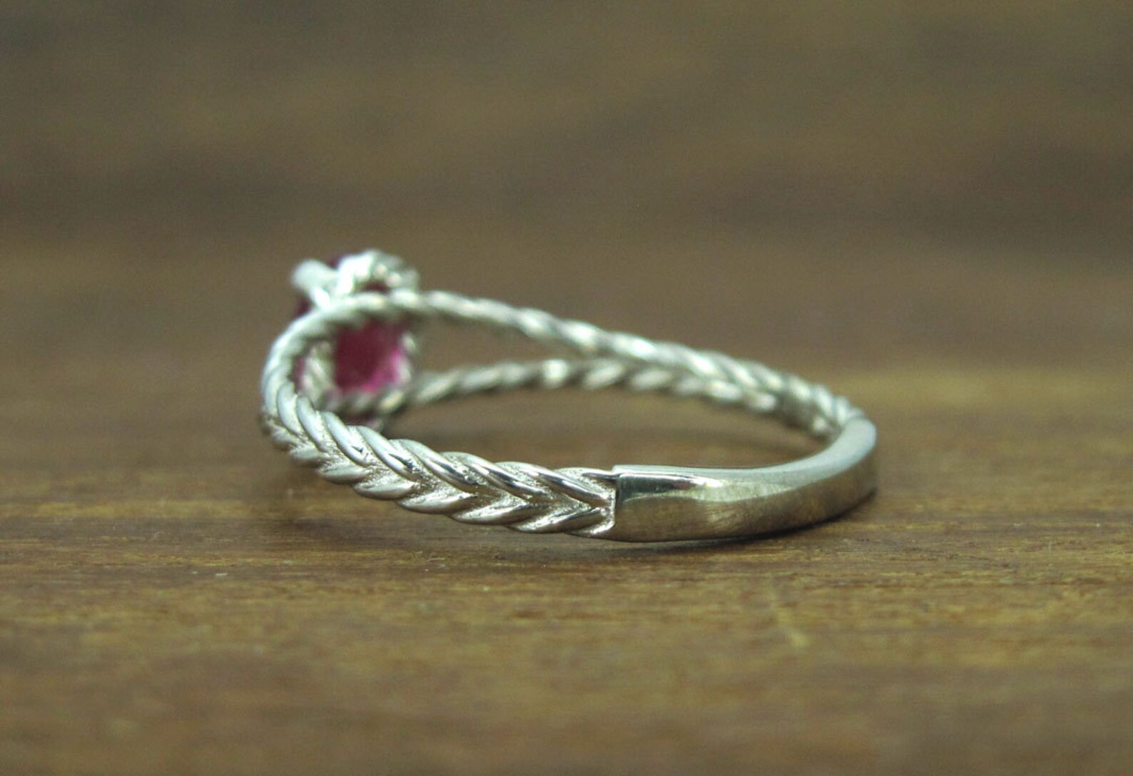 Ruby Engagement Ring Twisted Rope Oval Ruby Engagement Ring | Etsy