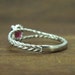 Ruby Engagement Ring, Twisted Rope Oval Ruby Engagement Ring, White ...