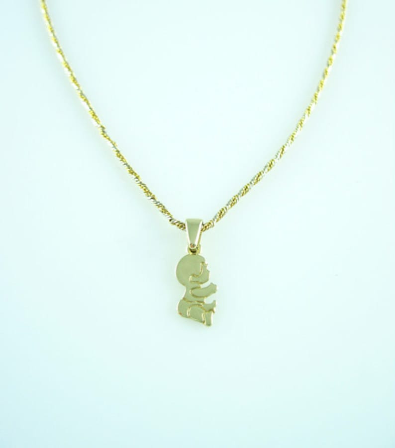 Adorable Baby Boy Pendant Mothers Gift New Born Child 14k | Etsy