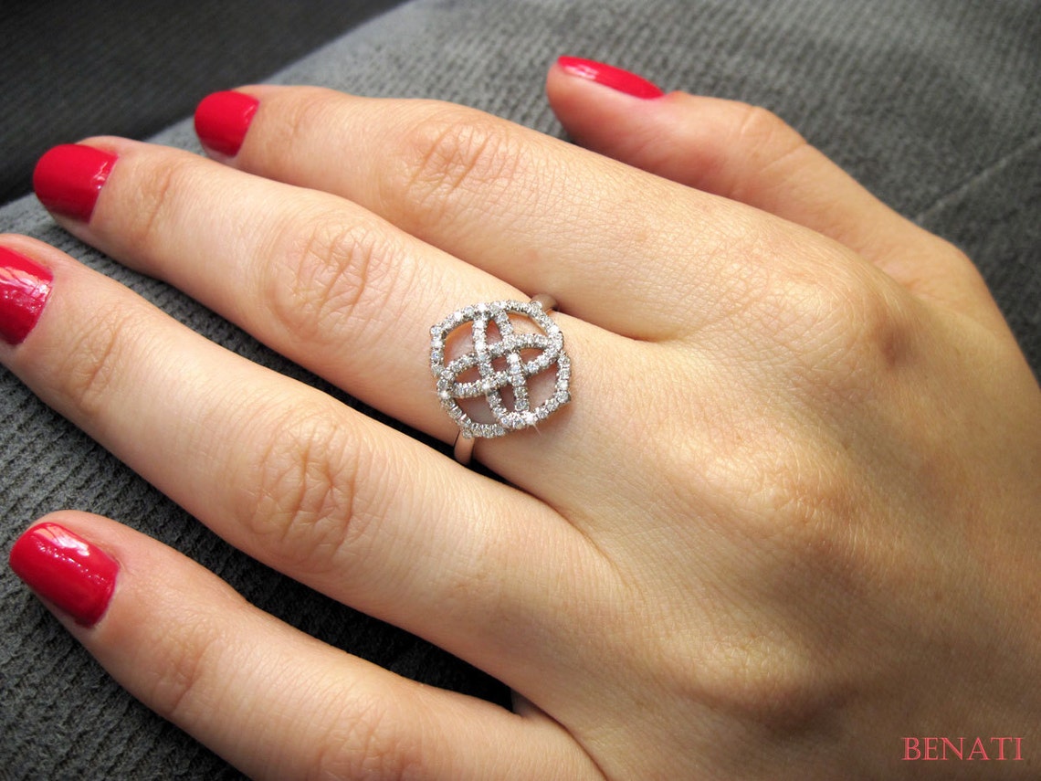 Diamond Infinity Ring Diamond Engagement Ring Diamond Love - Etsy