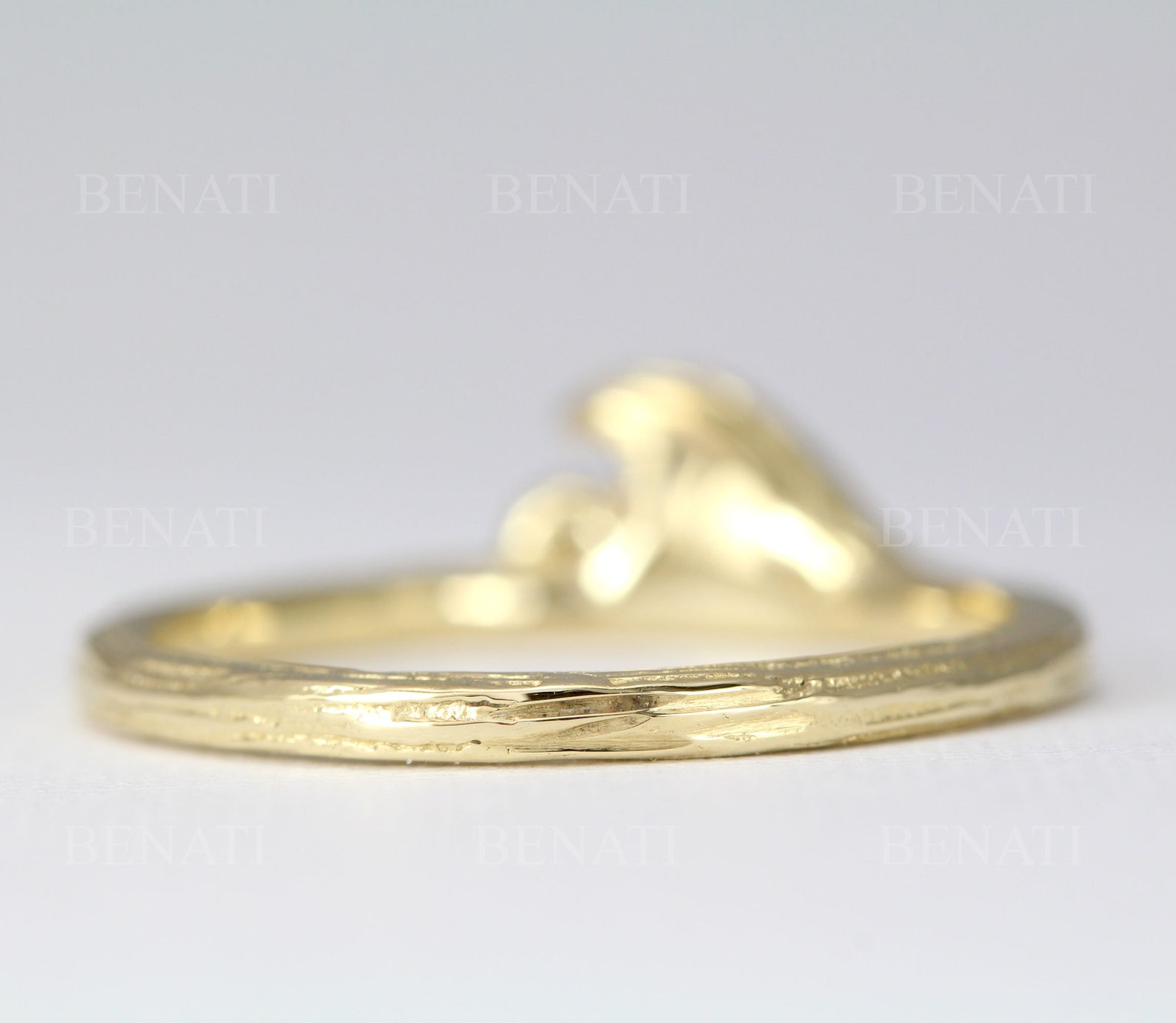 Diamond Wave Ring 14k Gold Wave Ring Sea Wave Shaped Gold - Etsy