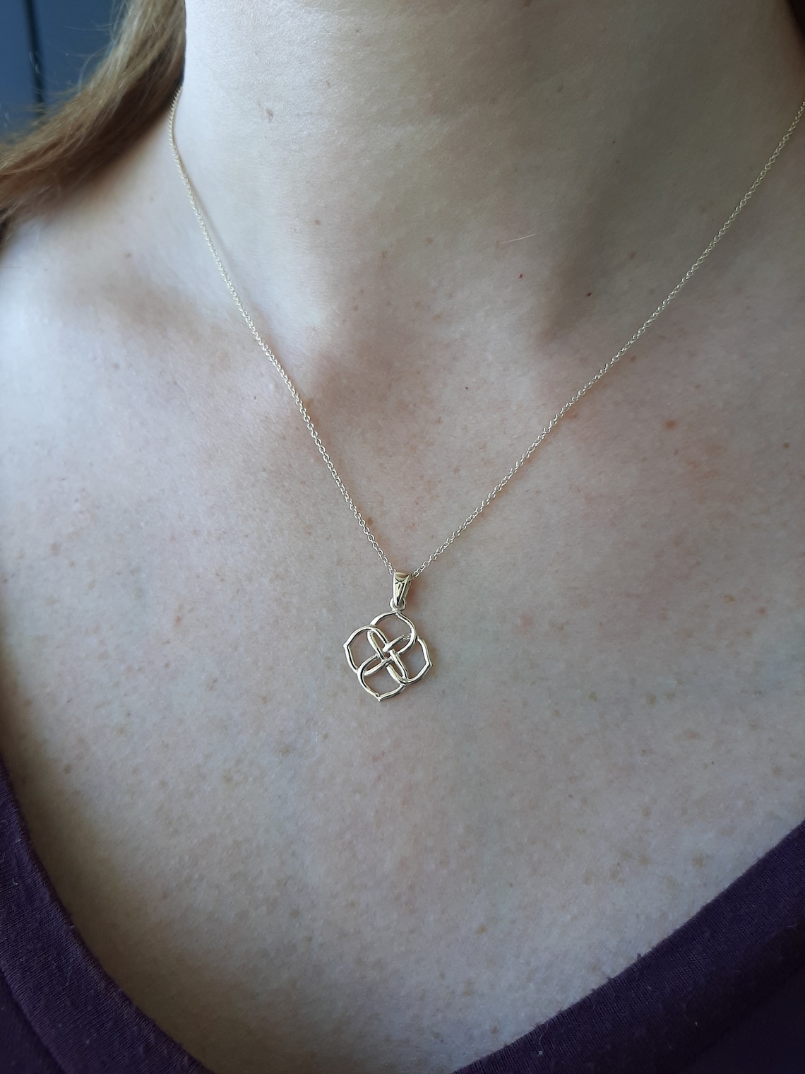 Infinity Knot Pendant 14k Solid Yellow Gold New Designer - Etsy