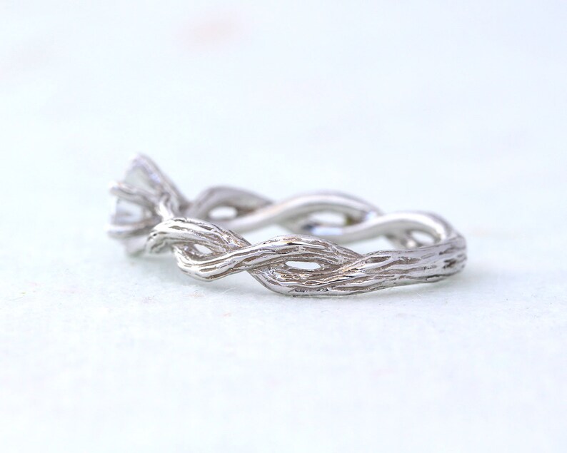 Infinity Nature Engagement Ring Elvish Wood Engagement Ring - Etsy