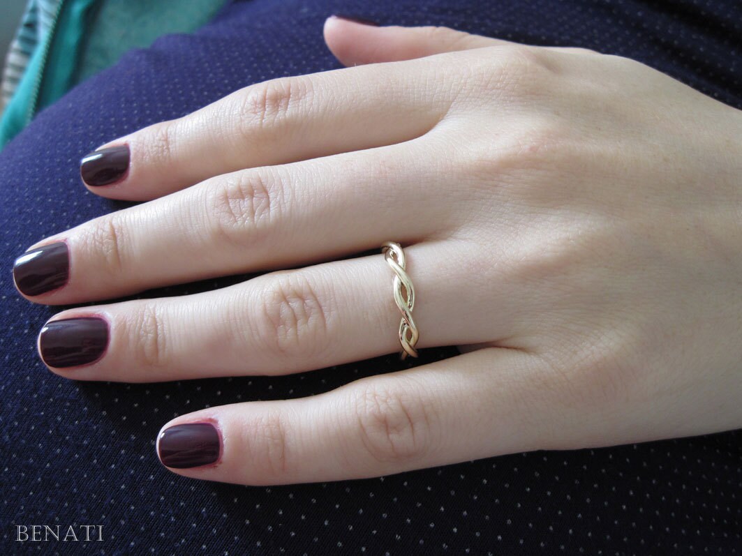 Infinity Wedding Ring Wedding Infinity Ring Braided Rope | Etsy